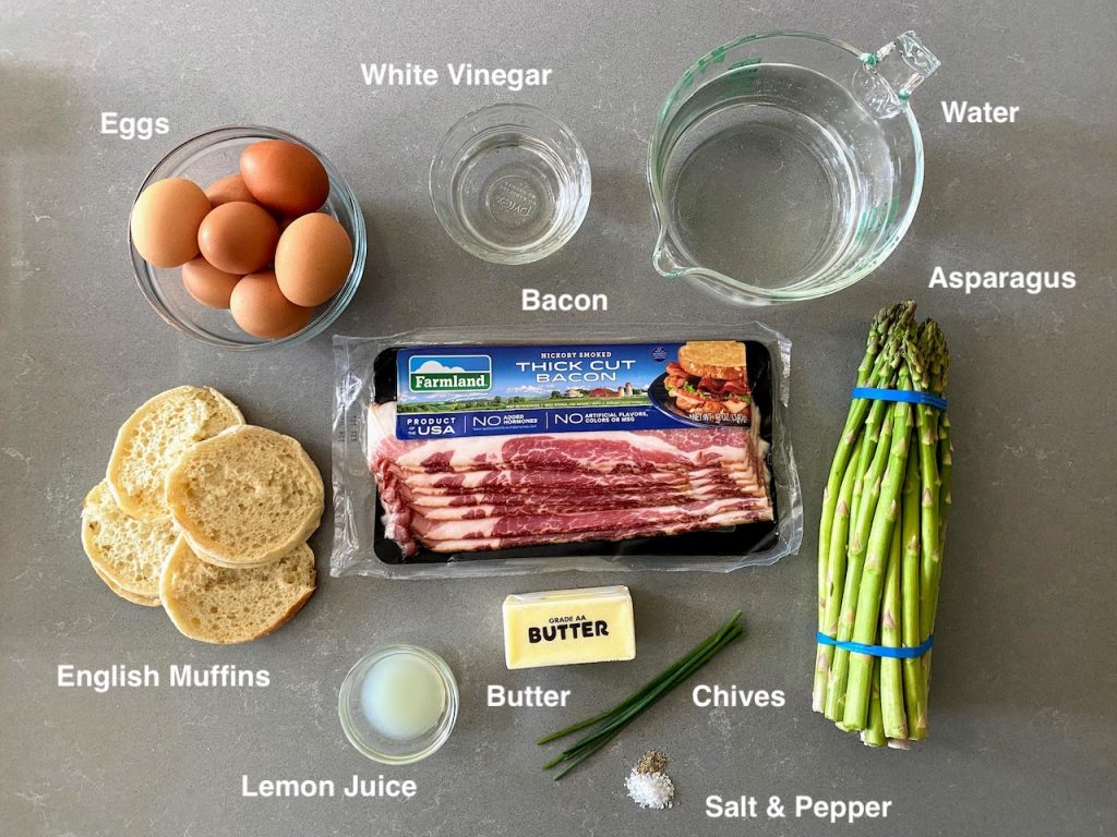 Easy Eggs Benedict with Bacon and Asparagus - Platein28