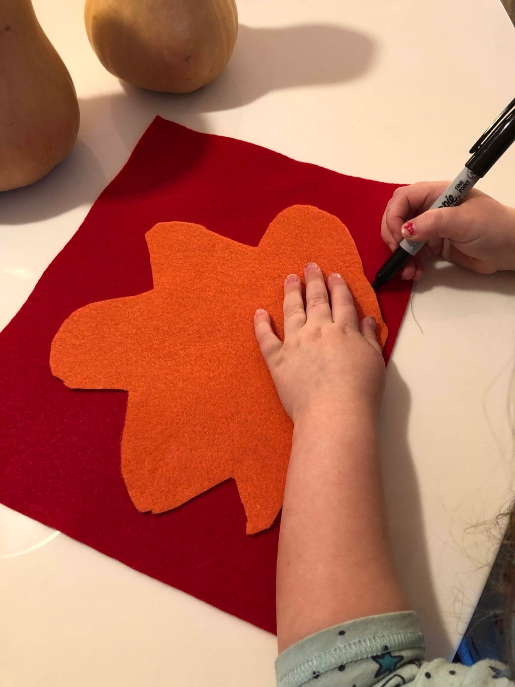 Make a Cute Felt Turkey Craft for the Holidays...with Squash! - Platein28