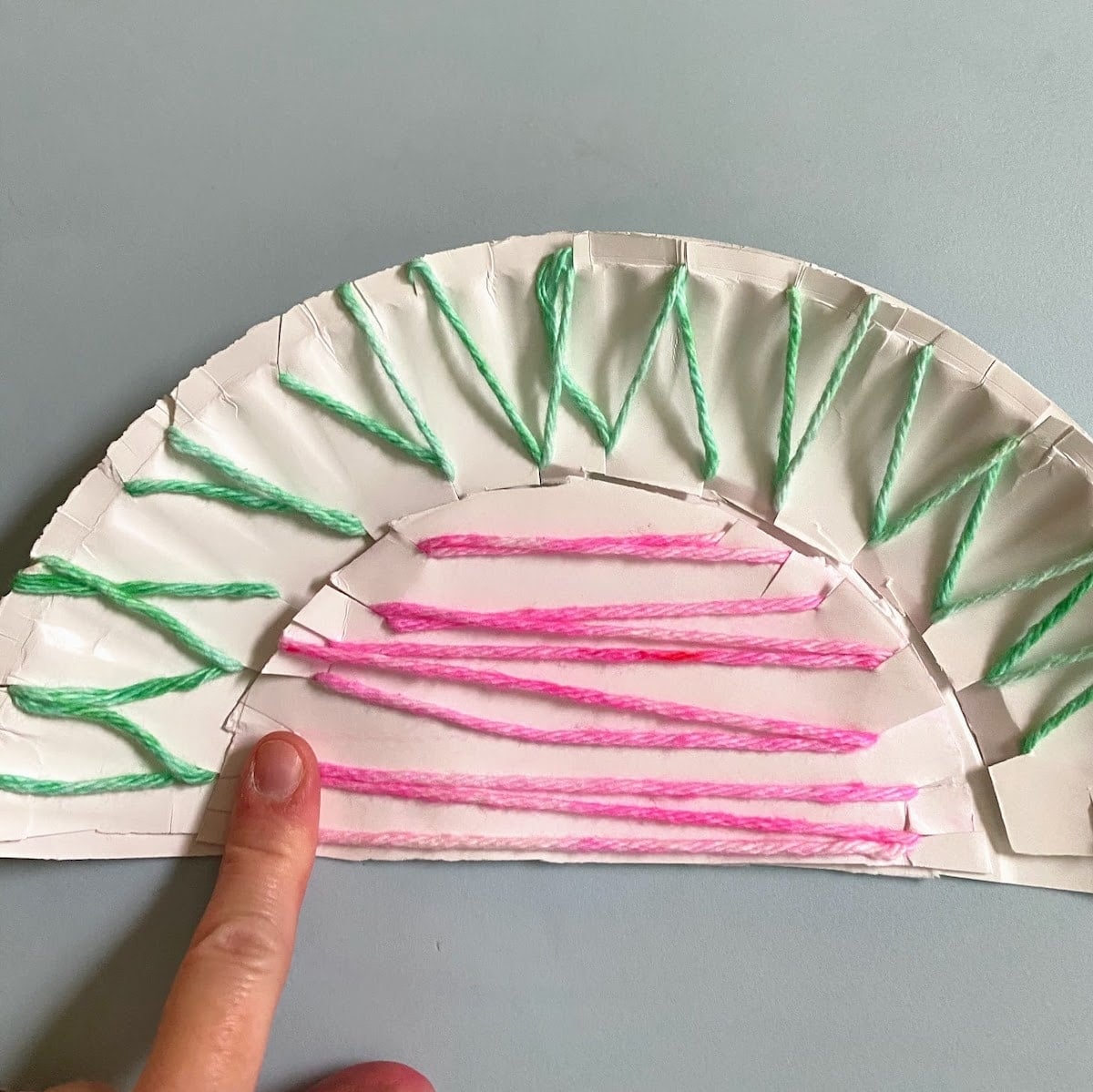 Watermelon Yarn Craft for Kids (Easy Paper Plate Craft) - Platein28
