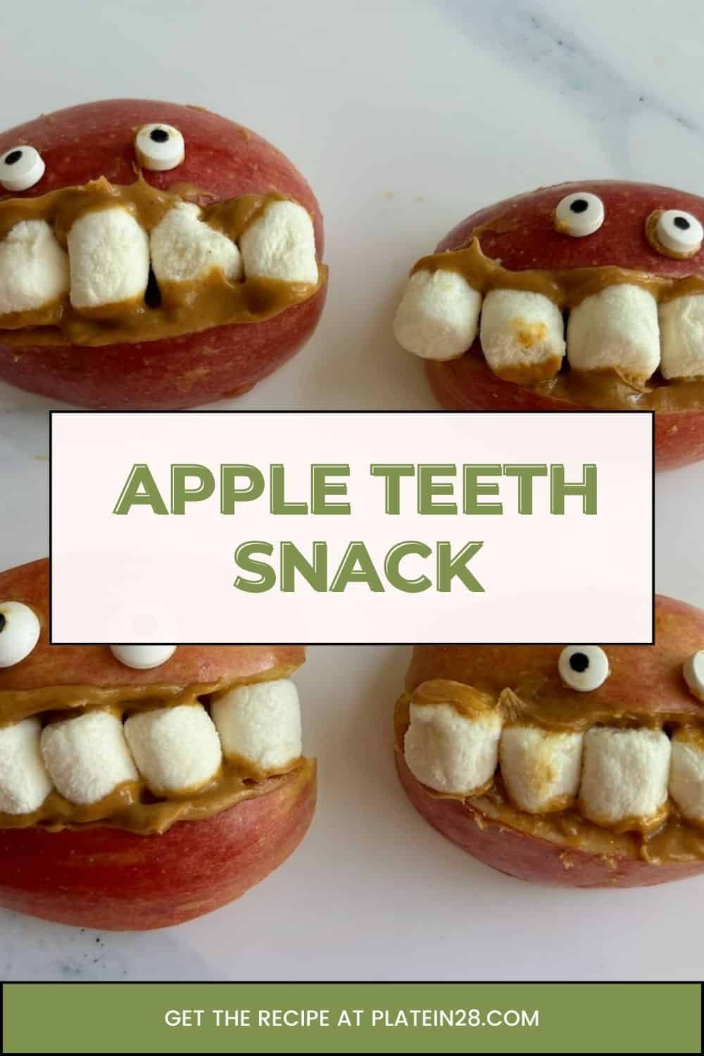 Apple Teeth Snack (3 Ingredients, Kids Love Making Them!) - Platein28